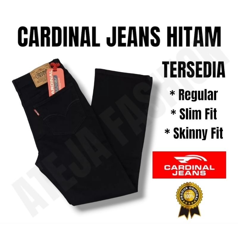 Jual (BIGSIZE) CARDINAL JEANS Warna Hitam Tersedia Model Regular ...