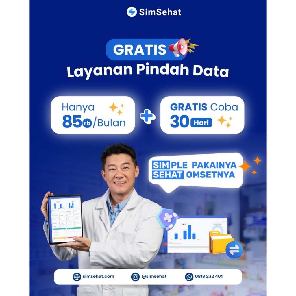 Jual 1 Tahun Lite Simsehat Aplikasi Apotek Online Lengkap Software