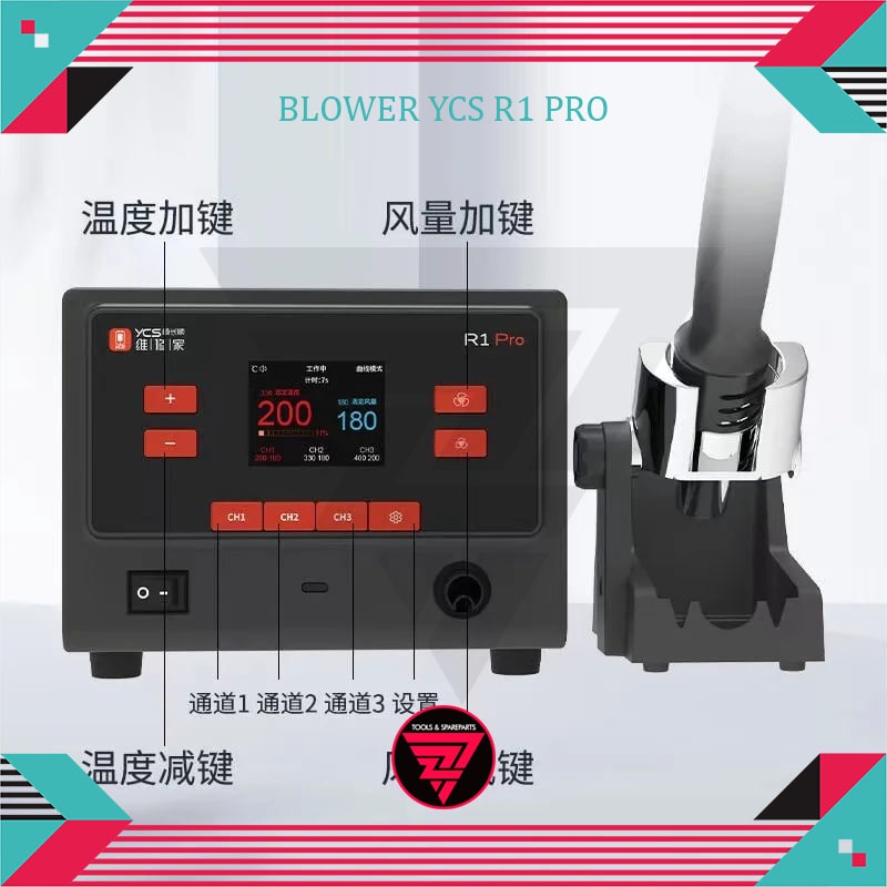 Jual Blower YCS R1 PRO / YCS CURVE AIR GUN R1 PRO 1000 WATT / Blower ...