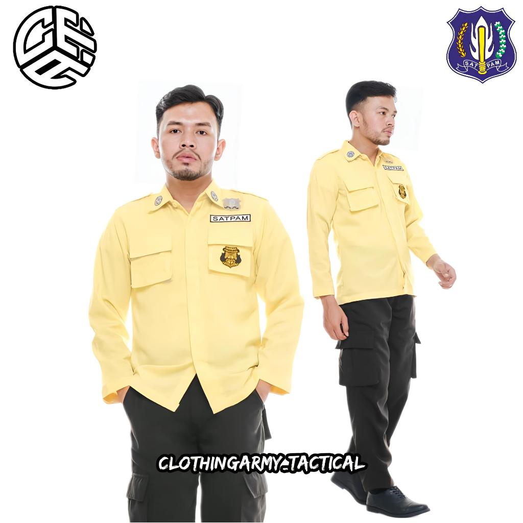 Jual Setelan Pdl Satpam Pdl Hitam Krem Baju Seragam Security Cream Pdl Coklat Krem Satpam ...
