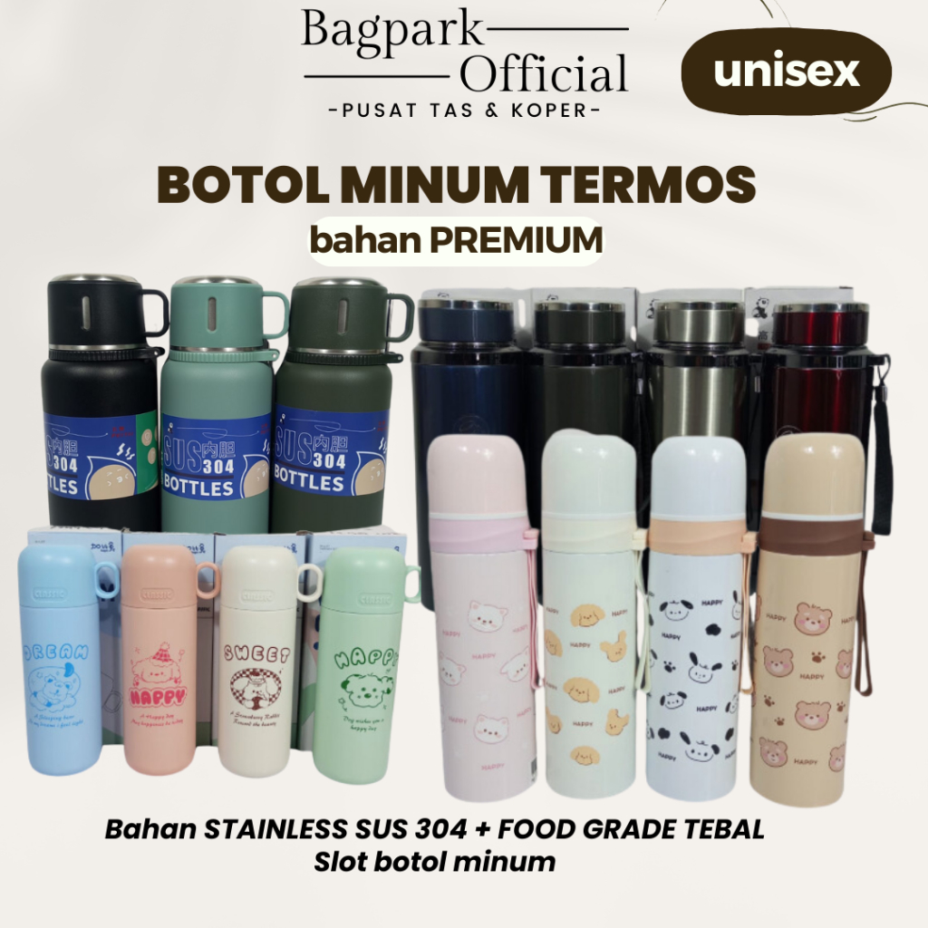 Jual Termos Minum Botol Minum Premium Tebal Termos Air Panas Dingin ...
