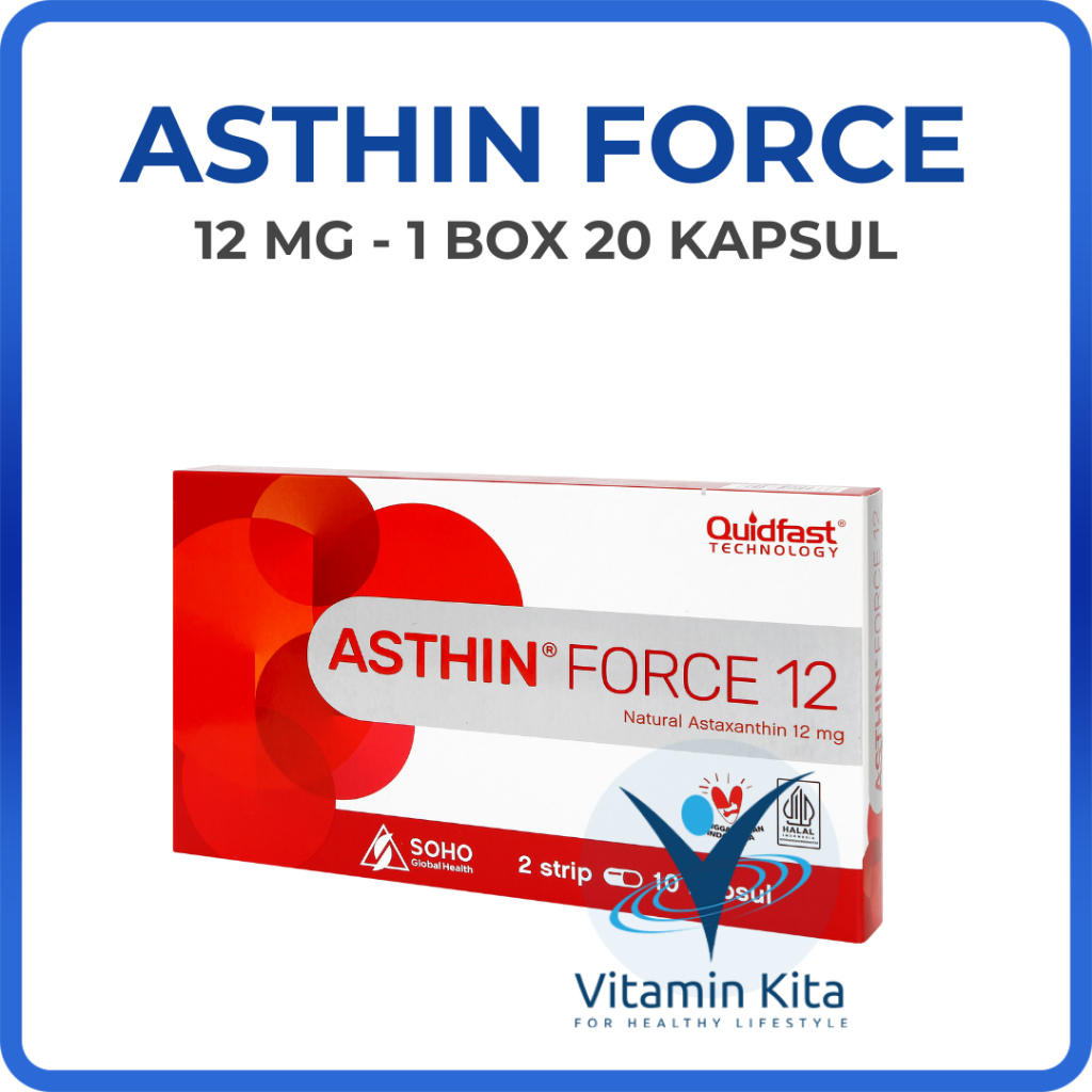 Jual ASTHIN FORCE 12 MG | Astaxanthin Suplemen Daya Tahan Tubuh dan ...