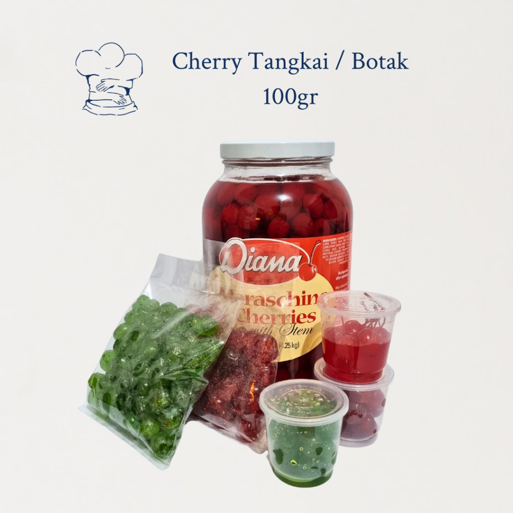 Jual Cherry Tangkai (Maraschino Cherries Diana, isi 10) / Cherry Botak ...