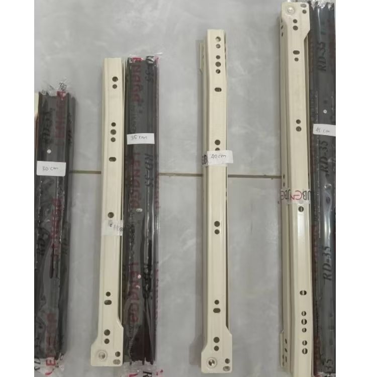 Jual Huben Rel Laci Putih / Full Extension Double Track 30 cm / 35 cm ...