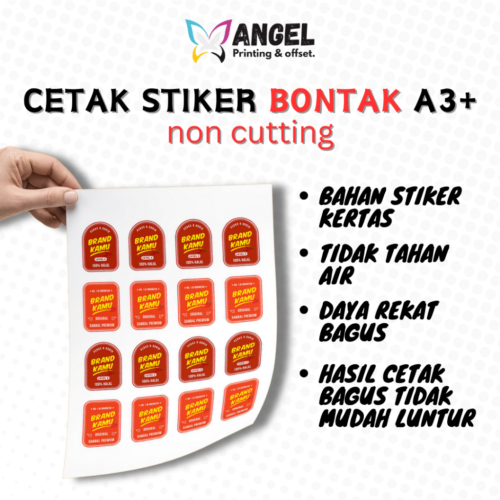 Jual CETAK STIKER BONTAC/CHROMO A3+ | Shopee Indonesia