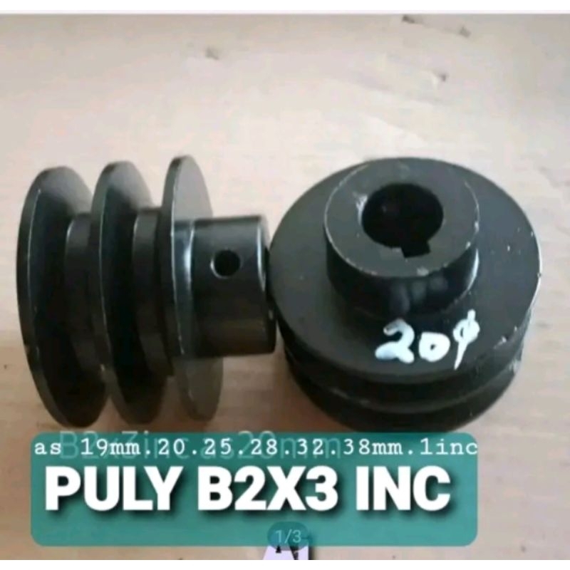 Jual PULLEY BESI B2X3" INC (8cm) AS 1", 18MM, 19MM, 20MM, 22MM, 24MM ...