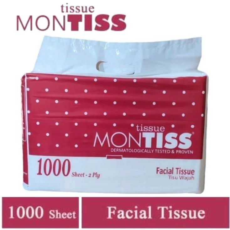 Jual MONTISS Tisu Wajah Facial Tissue Jumbo 1000 Lembar 2 Ply | Shopee ...