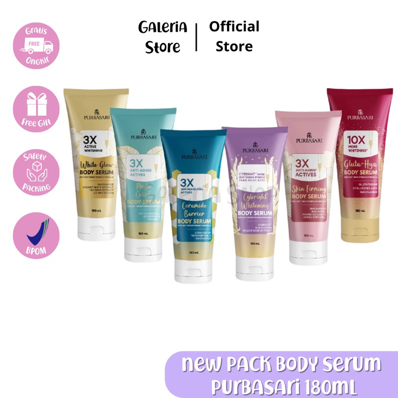 Jual (READY STOK NEW) PURBASARI BODY SERUM 180ML VIRAL | BODY SERUM PURBASARI WHITE GLOW 180ML ...
