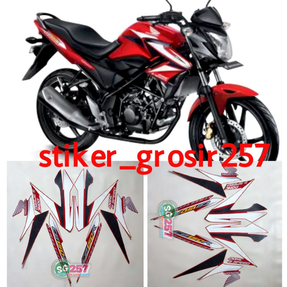 Jual STIKER STRIPING LES LIS BODY HONDA CB150R CB 150 R 2014 2015 MERAH ...