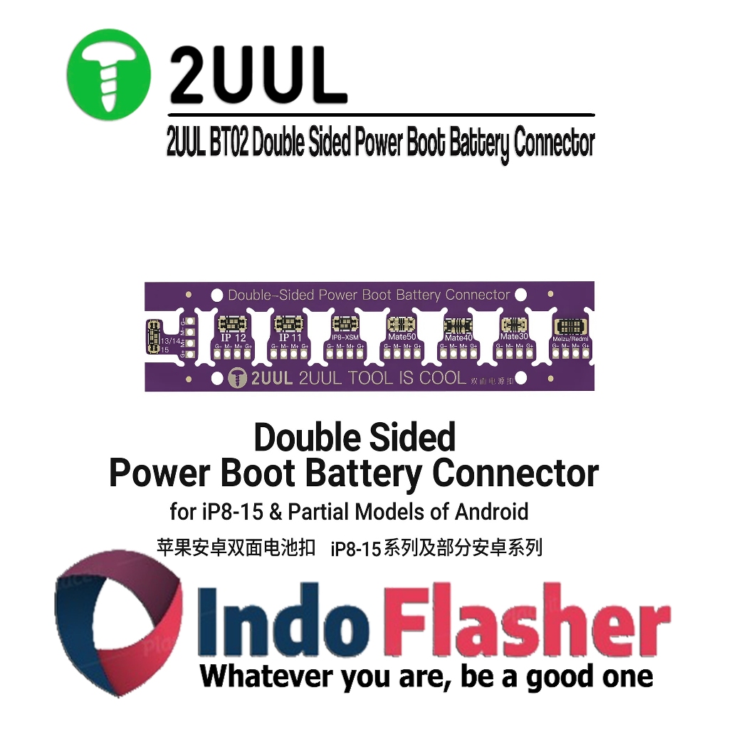 Jual 2UUL BT02 Double Sided Power Boot Battery Connector for iP8-15 & Partial Models of Android ...
