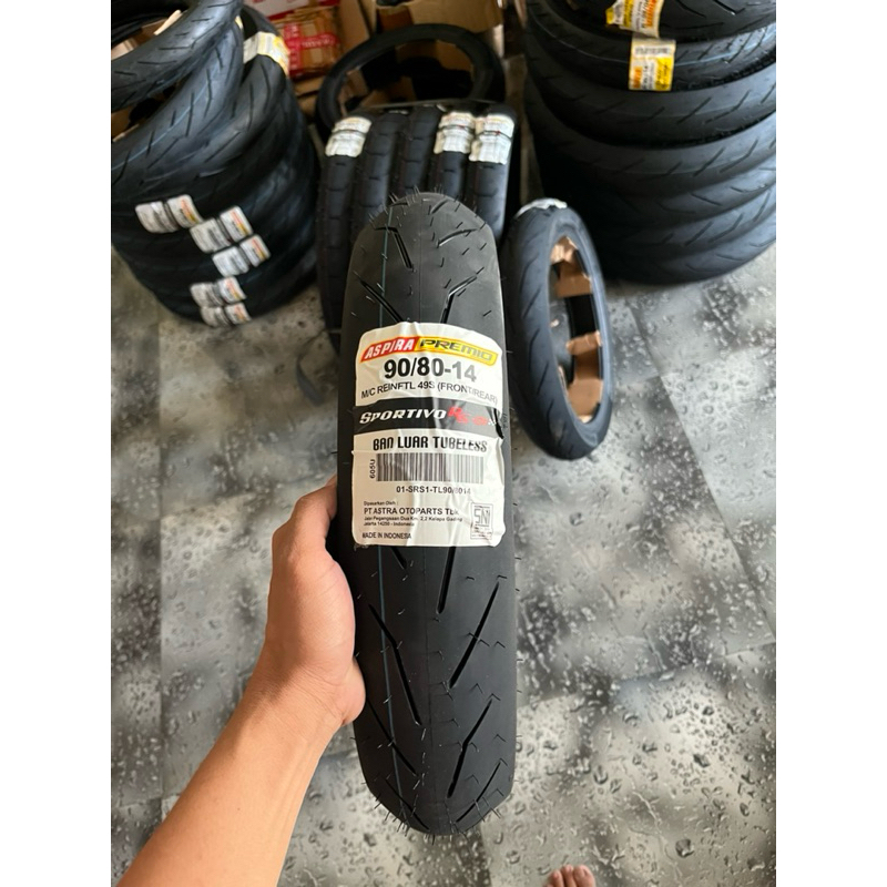 Jual BAN ASPIRA SPORTIVO PREMIO RS-01 UKURAN 90/80/14 SOFT COMPONT TUBLES MATIC VARIO BEAT SCOPY ...