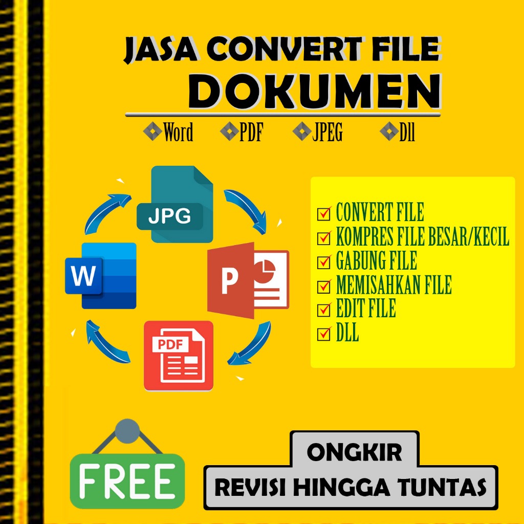 Jual Jasa Convert/Merubah Dokumen | PDF | Word | PPT | JPG | Dll | Shopee Indonesia