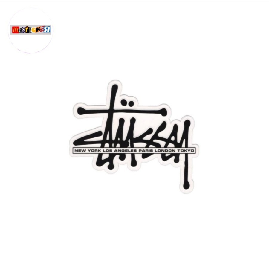 Jual sticker Stussy world tour logo diecut stiker streetwear | Shopee ...