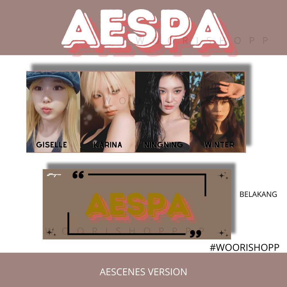Jual HAND BANNER AESPA AESCENES 2SISI (HARGA 1 PCS + LAMINASI 2 SISI ...