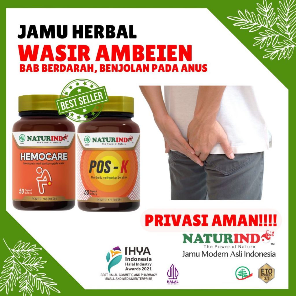Jual HEMOCARE Jamu Herbal Ambeien Wasir Bab Berdarah Benjolan Keluar ...