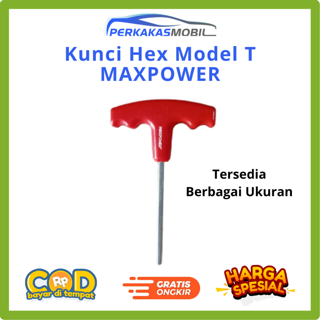 Jual MAXPOWER Kunci Hex Model T Ukuran 2mm/2,5mm/3mm//4mm/4,5mm/5mm/5,5mm/6mm/8mm/10mm | Shopee ...