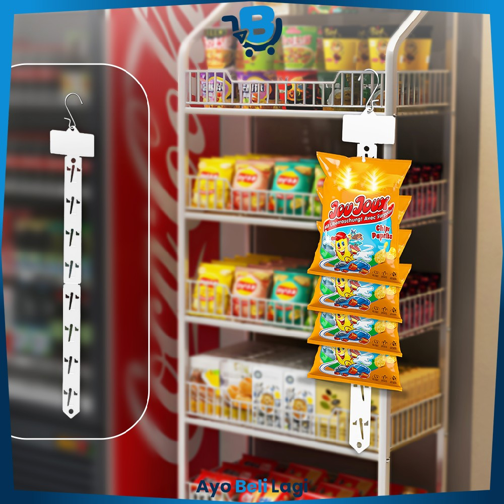 Jual Clip Strip Display Plastik Transparan Gantungan Makanan ...