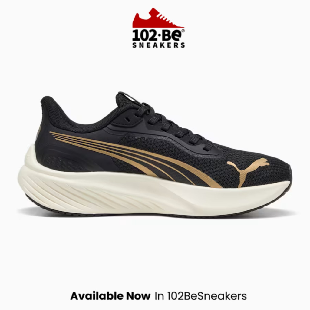 Jual Sepatu Lari Puma Pounce Lite Running Shoes - Black/Gold Original ...