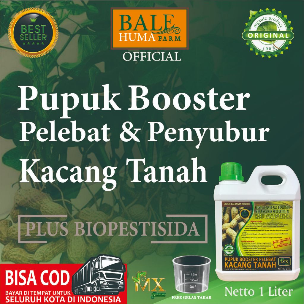 Jual Pupuk Organik Cair Pembesar Buah Pelebat Perangsang Tumbuh Kacang Tanah 1 Liter / Booster ...