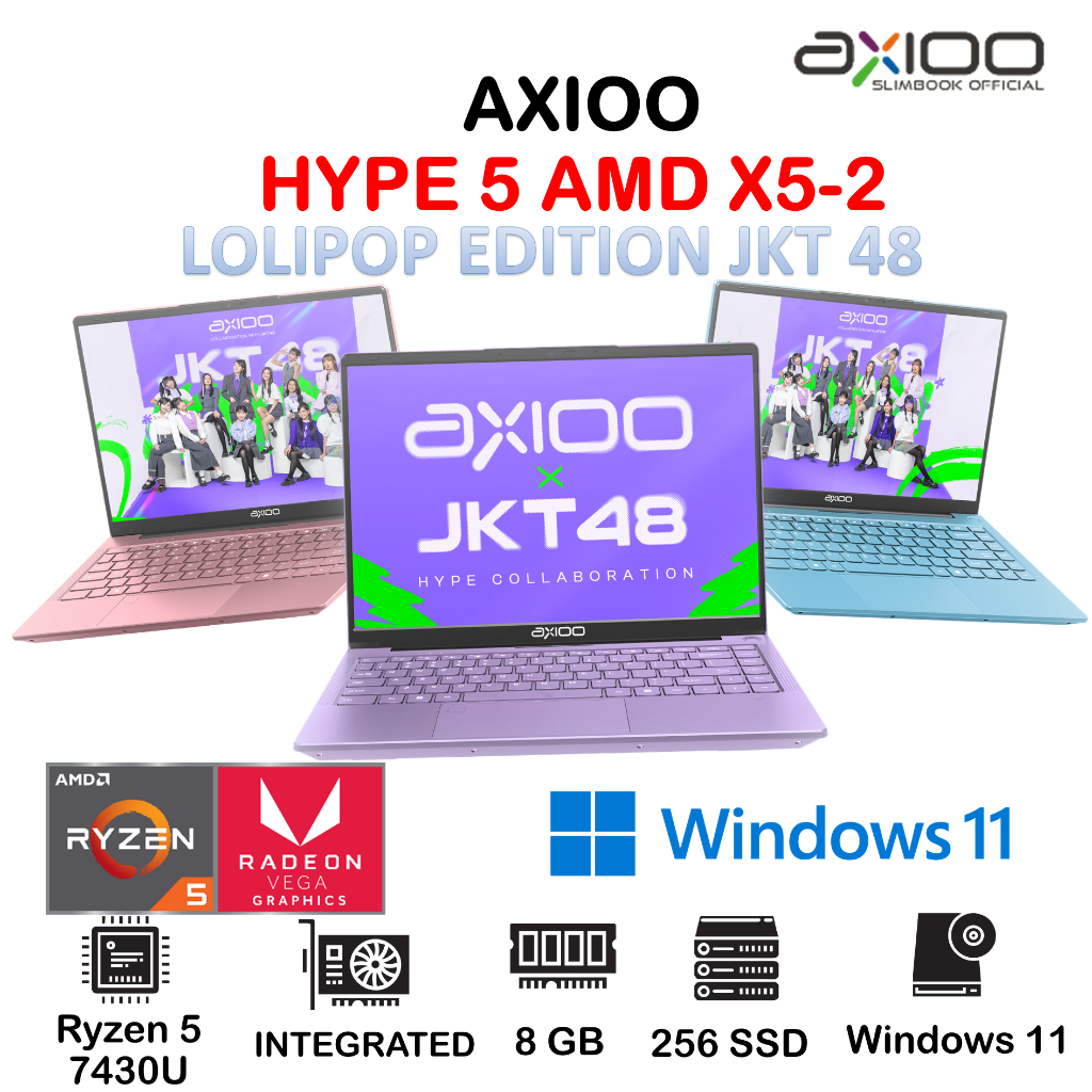 Jual LAPTOP AXIOO HYPE 5 AMD LOLIPOP EDITION RYZEN 5 7430U 8GB 256GB ...