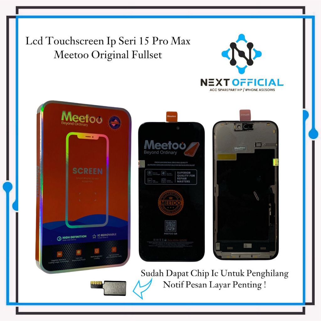 Jual Lcd + Touchscreen Ip Seri 15 Pro Max Meetoo Original Fullset ...