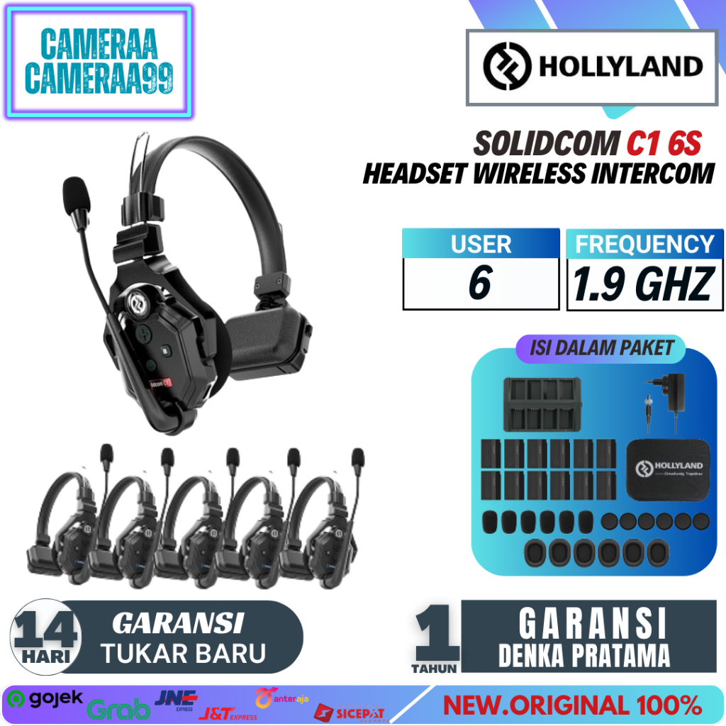 Jual Hollyland Solidcom C1-4S Headset Wireless Intercom System | Shopee ...