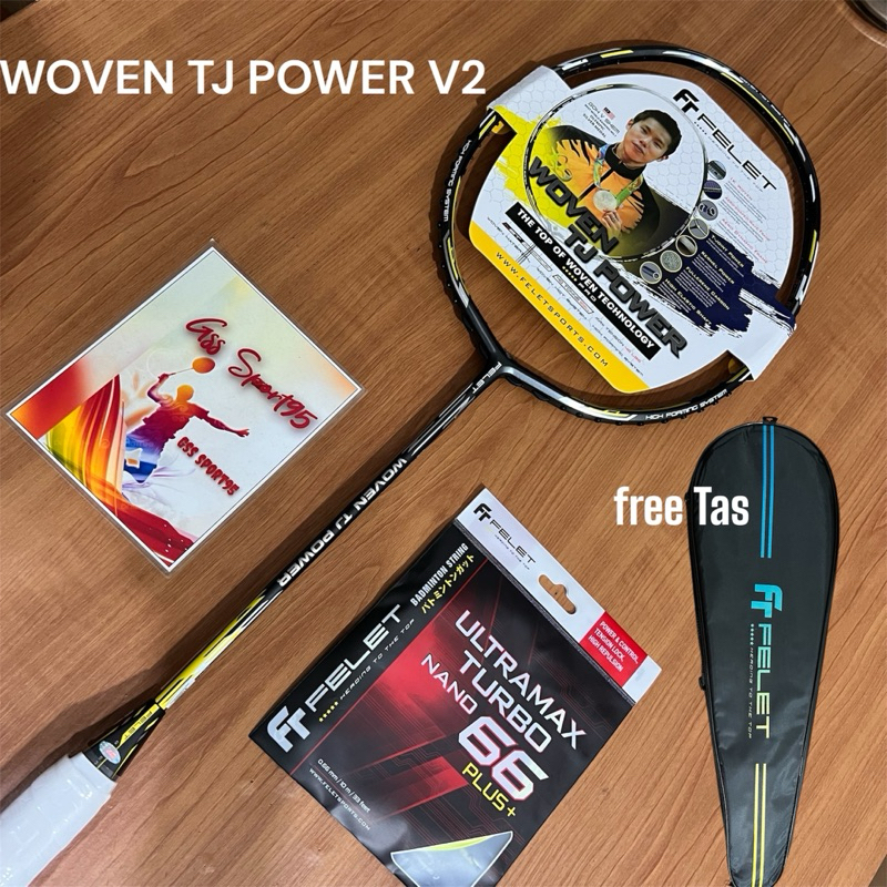 Jual RAKET BADMINTON BULU TANGKIS FELET WOVEN TJ POWER (V2) Original ...