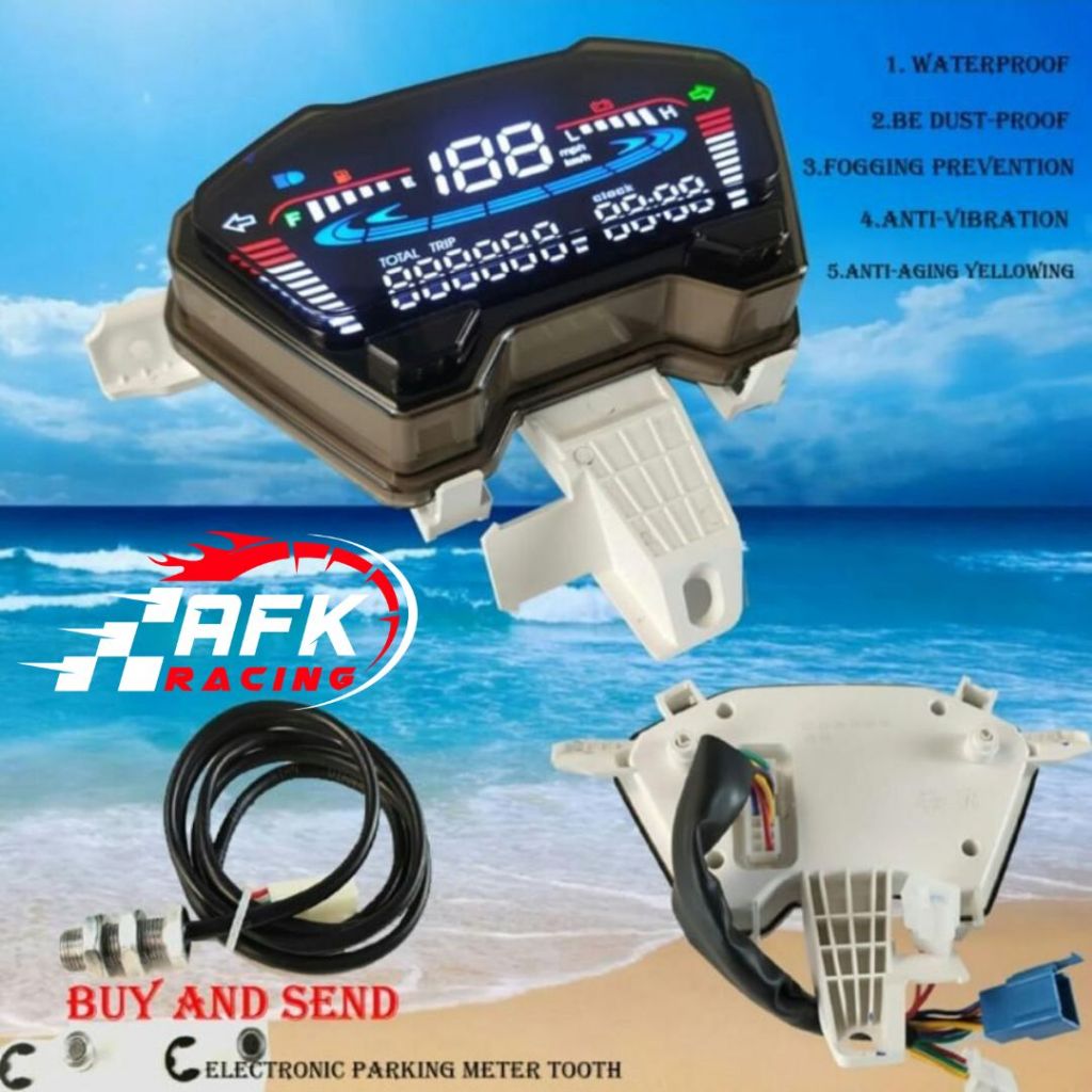 Jual speedometer digital led odometer gauge motor HONDA VARIO BEAT ...