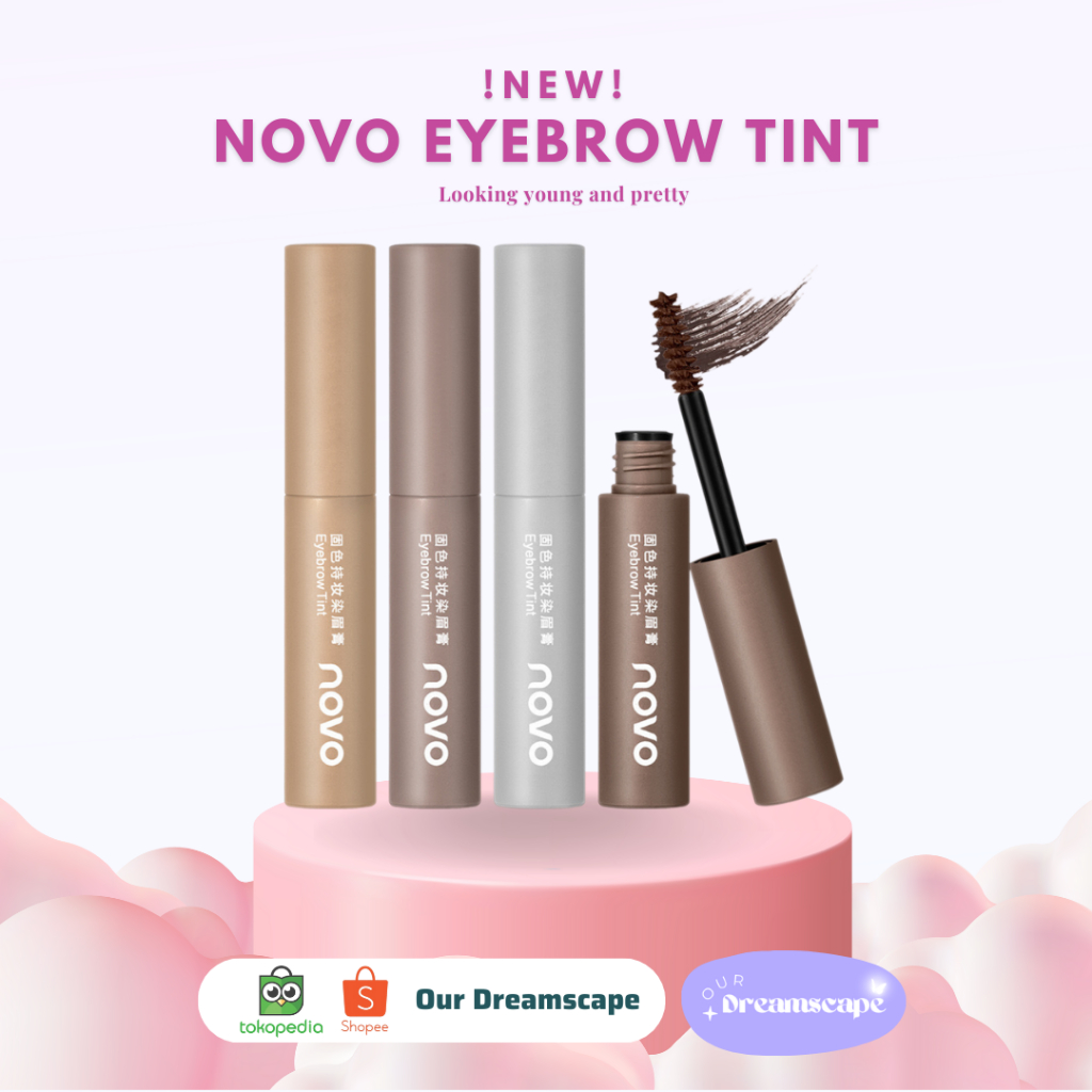Jual NOVO Eyebrow Mascara Tint / Dye Cream 4 Warna High Quality ...