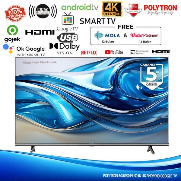 Jual LED TV Polytron PLD 50UG5059 50 In 4K USB Digital SMART ANDROID ...