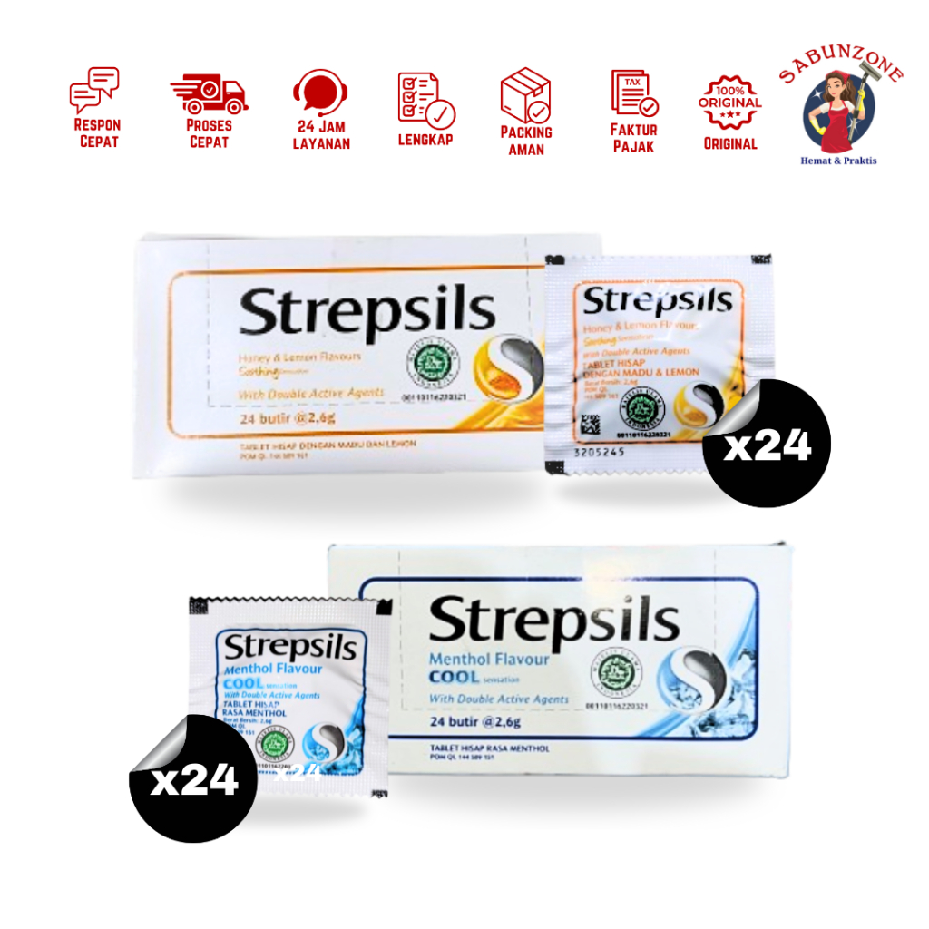 Jual Paket Murah Strepsil Honey & Lemon / Cool Mint Permen Pelega ...