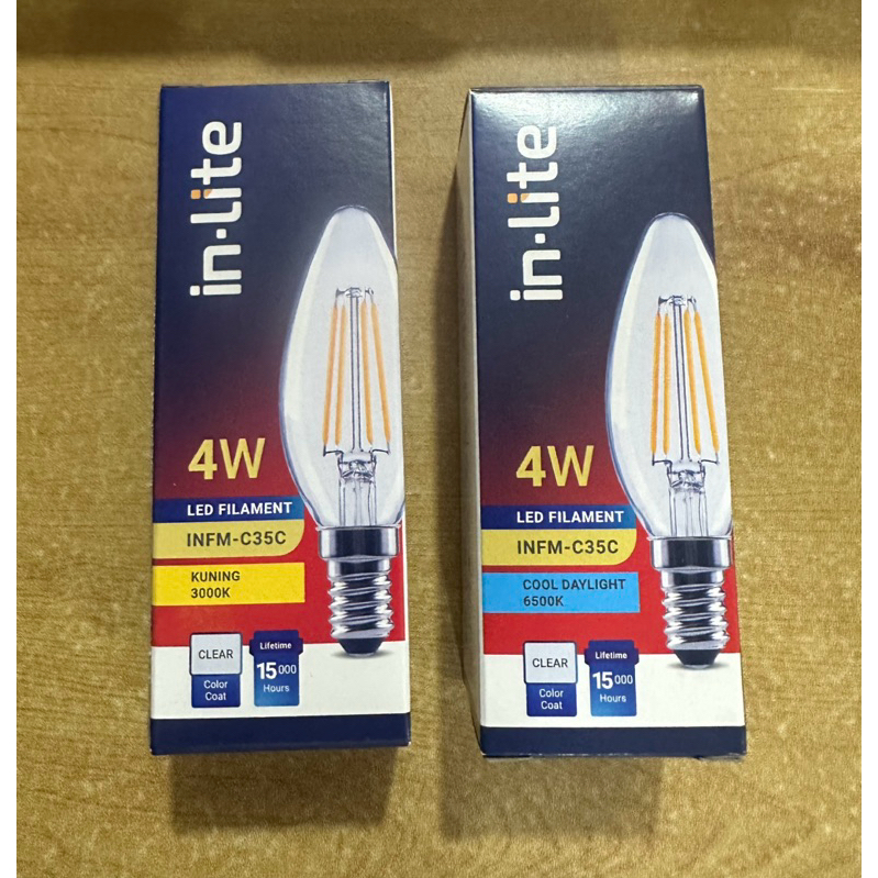 Jual Lampu Candle LED 4 Watt E14 & E27 INFM C35 Inlite | Shopee Indonesia