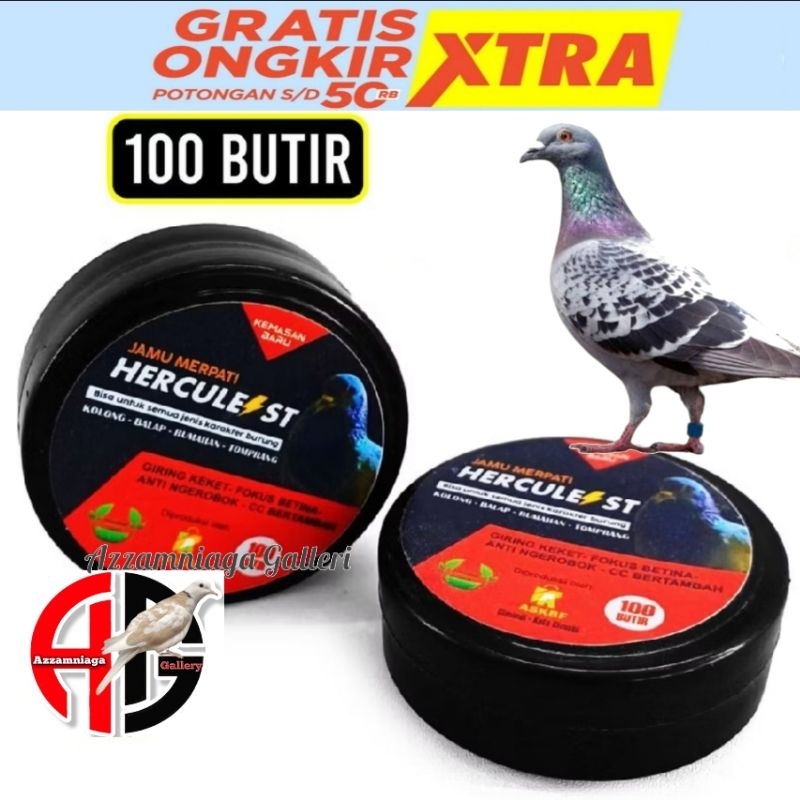 Jual JAMU MERPATI HERCULES JAMU MERPATI JUARA | ISI 100 BUTIR JAMU ...
