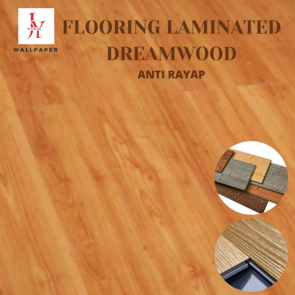 Jual FLOORING LAMINATED DREAMWOOD ANTI RAYAP UKURAN 1.98M2 / 1 BOX ...