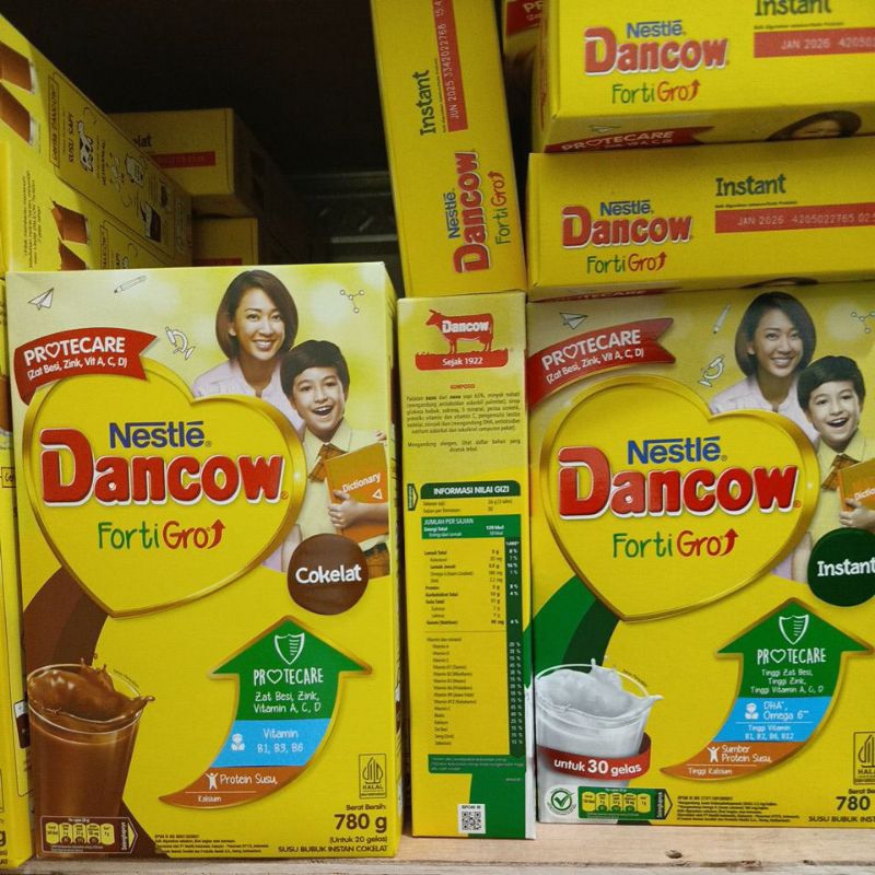 Jual Dancow fortigrow instan putih & cokelat fullcream800gr | Shopee ...