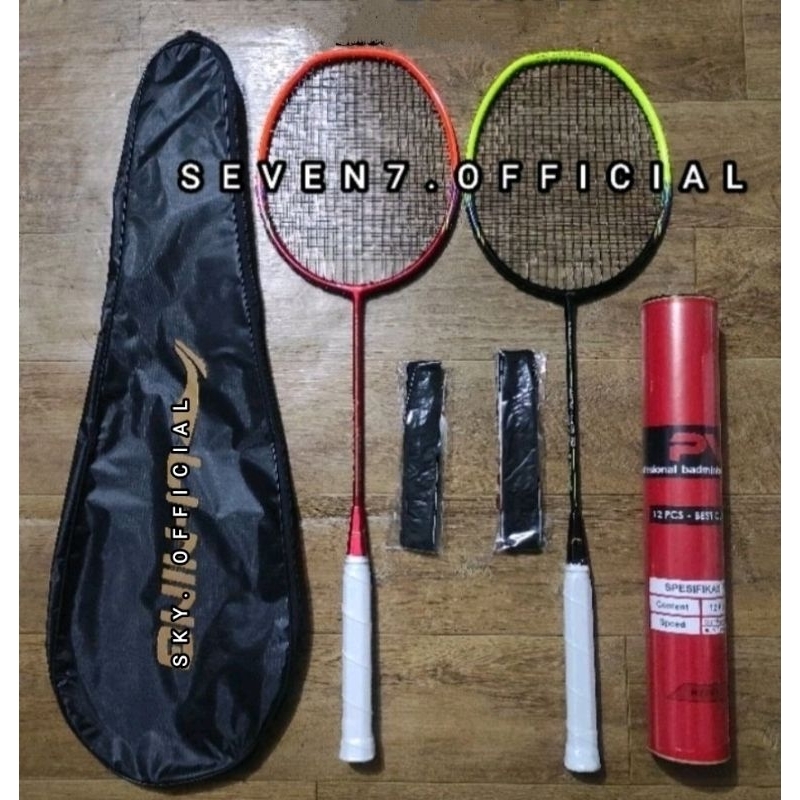 Jual PAKET LENGKAP BADMINTON LN T7 SUDAH TERPASANG SENAR DAN FREE ...