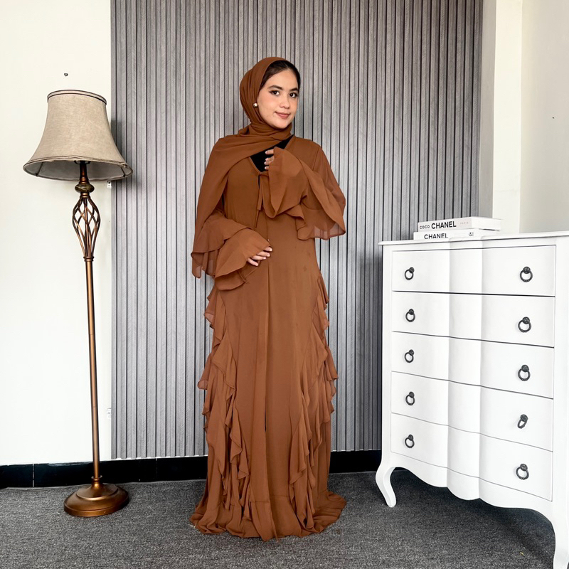 Jual Samira Abaya || Hitam || Gamis Ceruty || Bohemian Style Dress ...