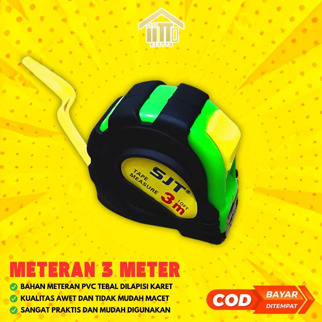 Jual METERAN 3 METER / METERAN TUKANG BANGUNAN ROLL 3 METER / METERAN ...