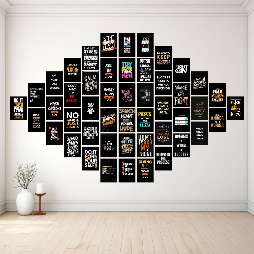 Jual Poster Dinding Aesthetic Bundle Quotes Isi 24/48 Poster | Poster ...