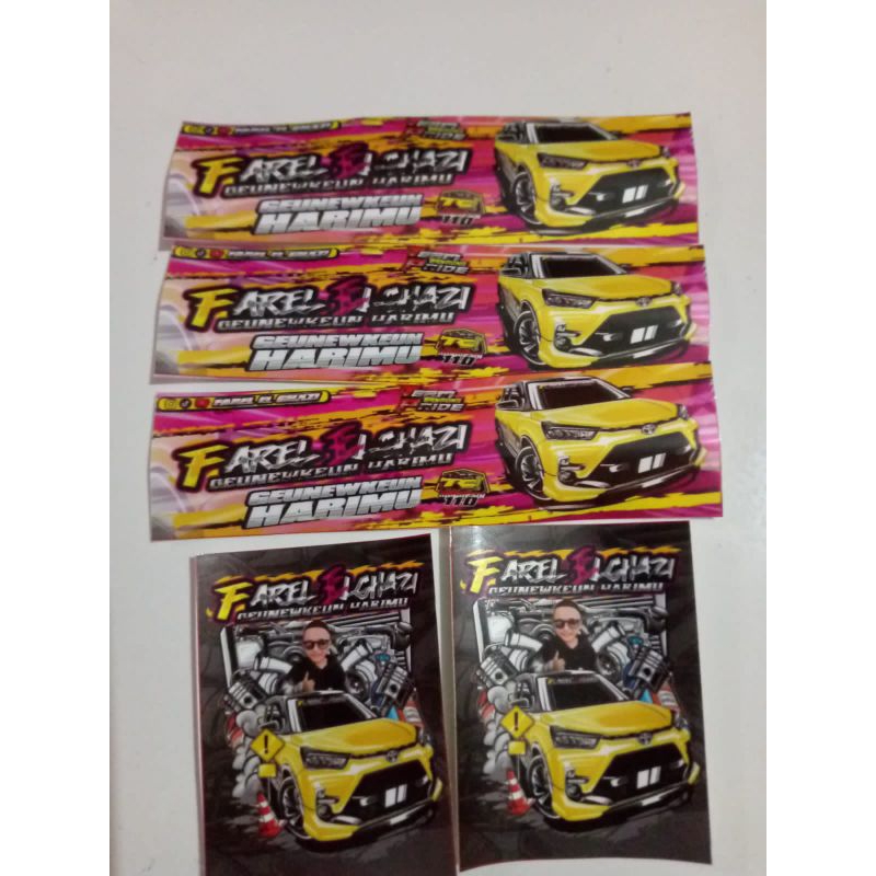 Jual stiker mobil tci farel dan baby ghendis | Shopee Indonesia