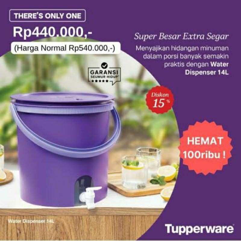 Jual Water Dispenser 14L Tupperware | Shopee Indonesia