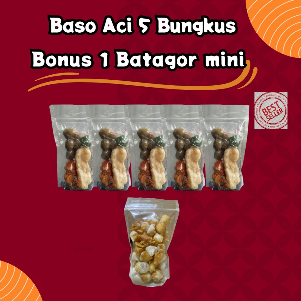 Jual PAKET BASO ACI 5 BUNGKUS GRATIS 100 GR BATAGOR | Shopee Indonesia