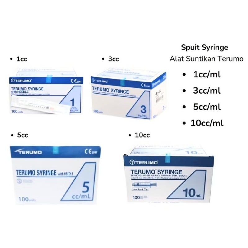 Jual Spuit Syringe Terumo 1 3 5 10 cc / ml (Ecer) | Shopee Indonesia