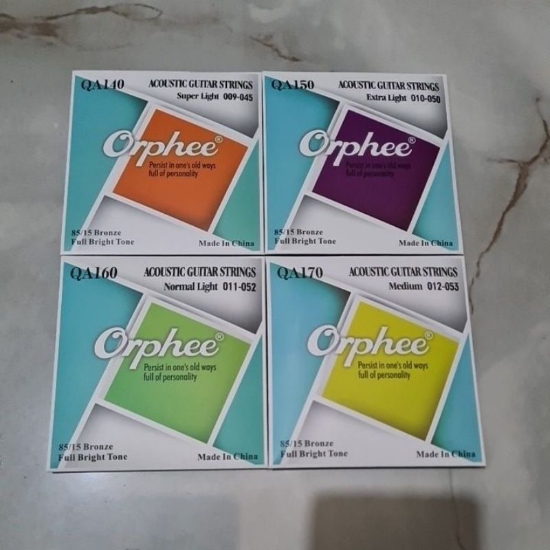 Jual senar gitar akustik 010 orphee QA150 1set | Shopee Indonesia