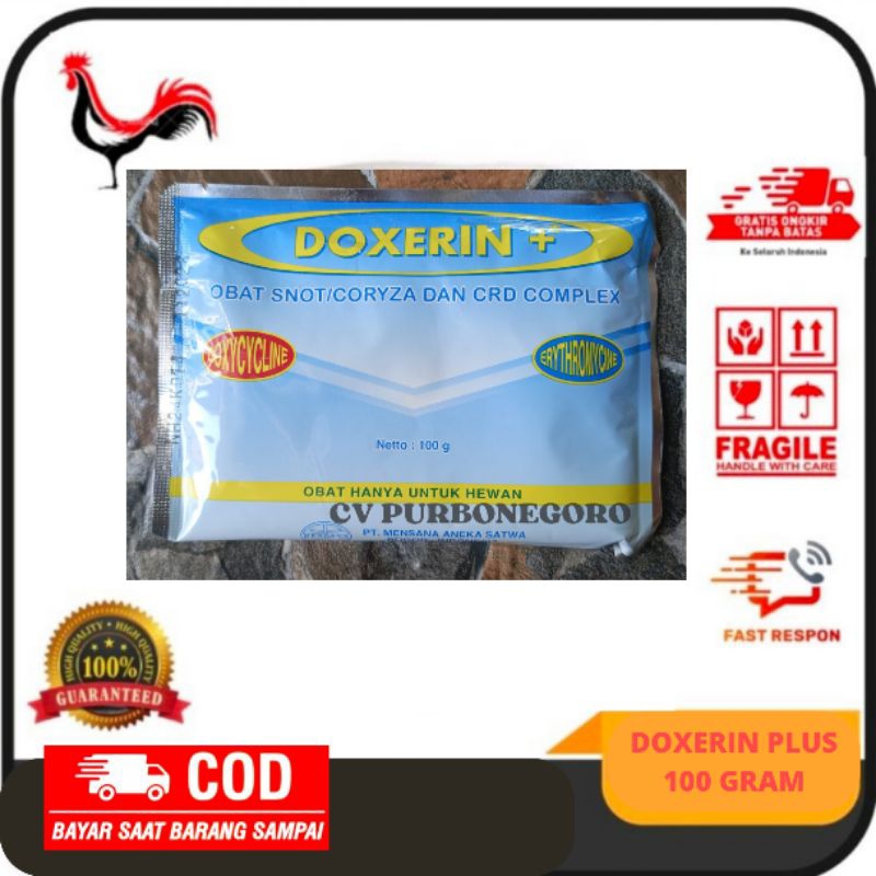 Jual DOXERIN PLUS 100 GRAM OBAT Ayam Ngorok Snot Crd Komplek Ayam Bebek ...