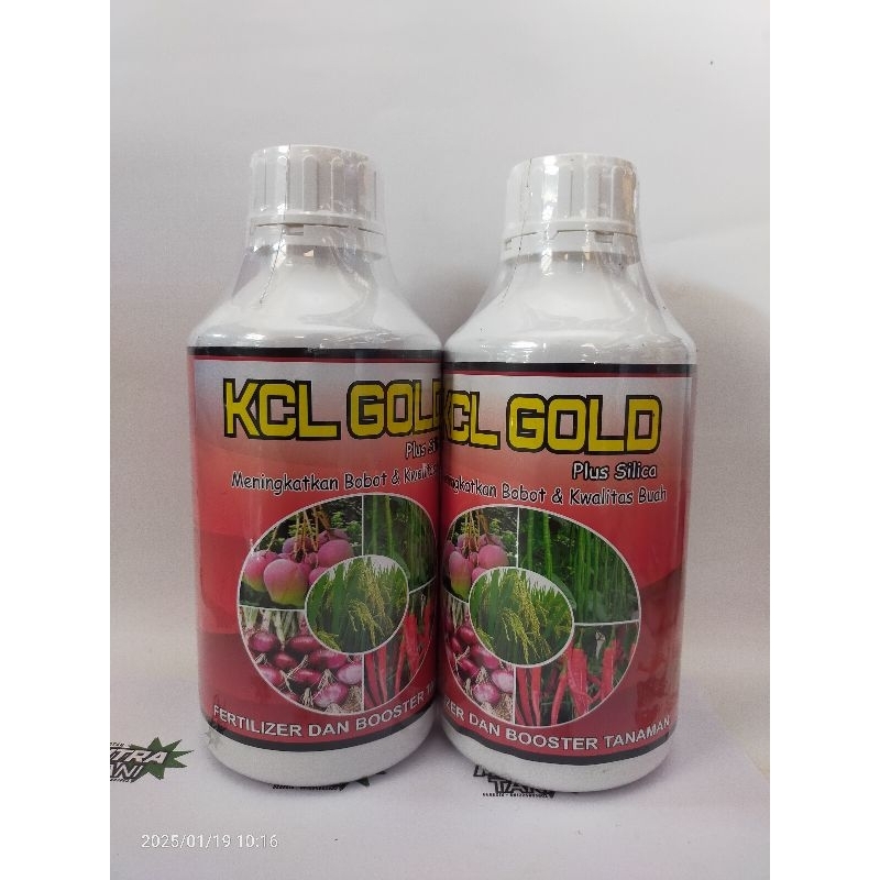 Jual Nutrisi tanaman KCL GOLD plus silica pembuahan biji booster tanaman padi palawija dan buah ...