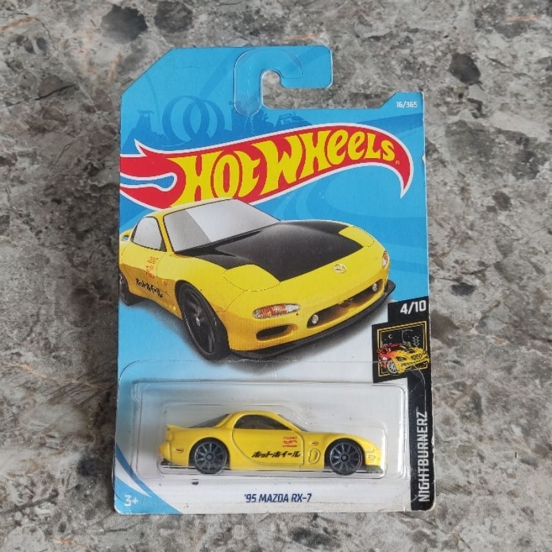 Jual Hot Wheels 95 Mazda RX 7 Yellow - HW NIGHTBURNERZ | Shopee Indonesia