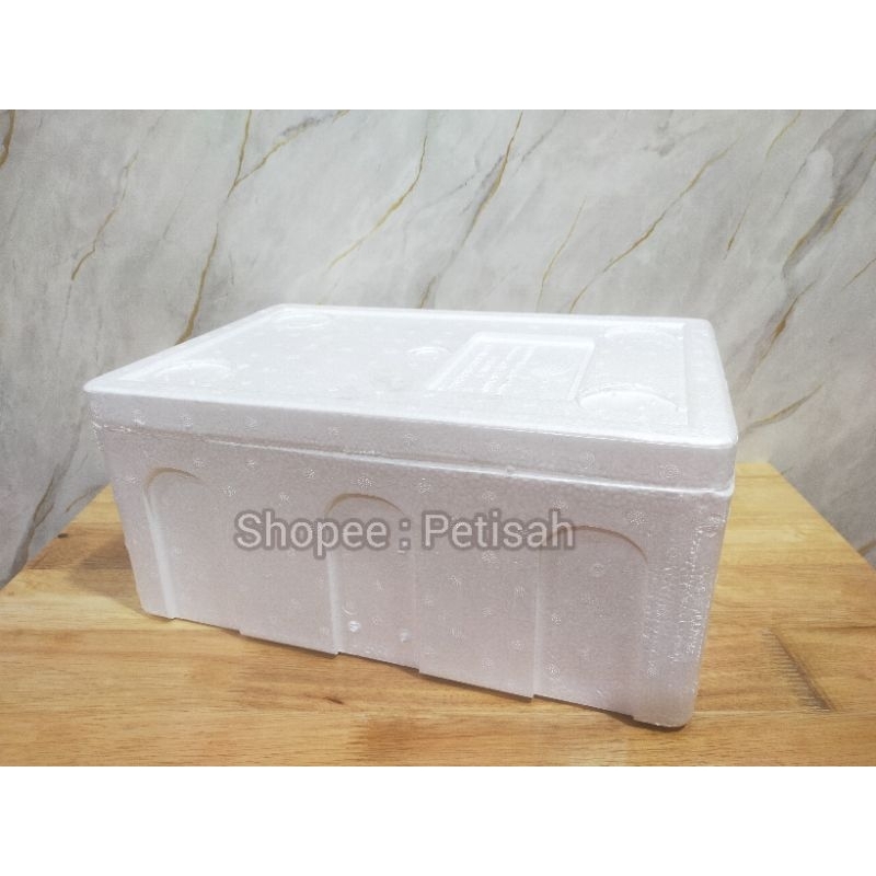 Jual Kotak Styrofoam Es P40×L26×T18cm / Kotak Sterofoam Gabus / Styrofoam Box Frozen Food ...