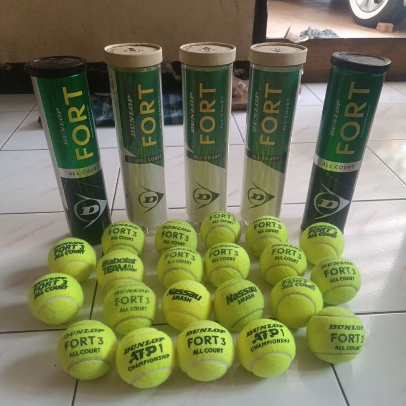 Jual Bola Tennis Bekas Tournament Merk DUNLOP FORT Beserta Kalengnya isi 4 (Grade A+) | Shopee ...