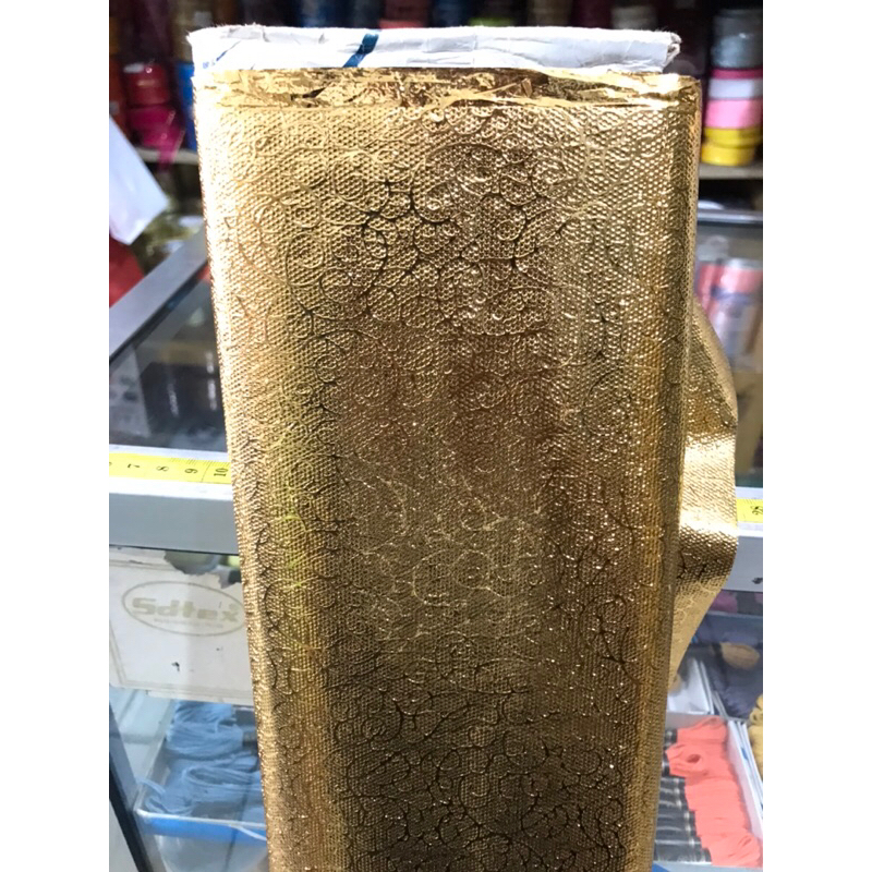 Jual Kertas Prada / Plasmen Motif meteran warna Emas / Silver | Shopee ...